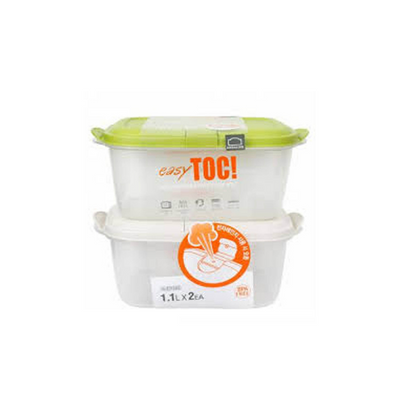 Lock & Lock Easy Toc Container 2P Set White 1.1Ltr – HKarim Buksh