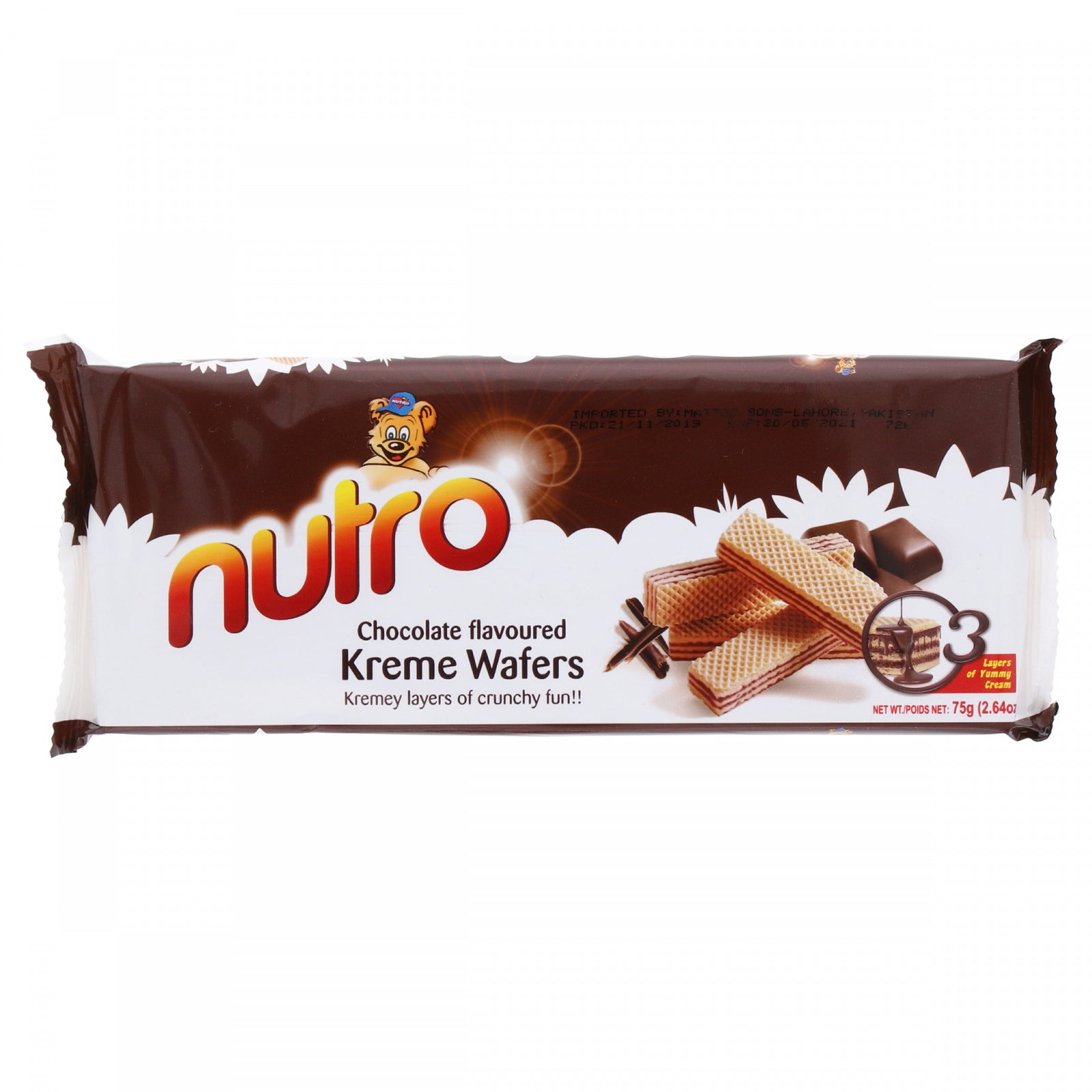 Nutro Chocolate Flavoured Kreme Wafers 75g – HKarim Buksh
