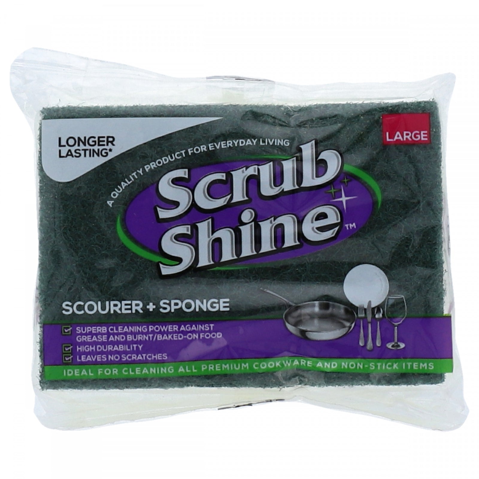 Scrub Shine Scourer+Sponge Large – HKarim Buksh