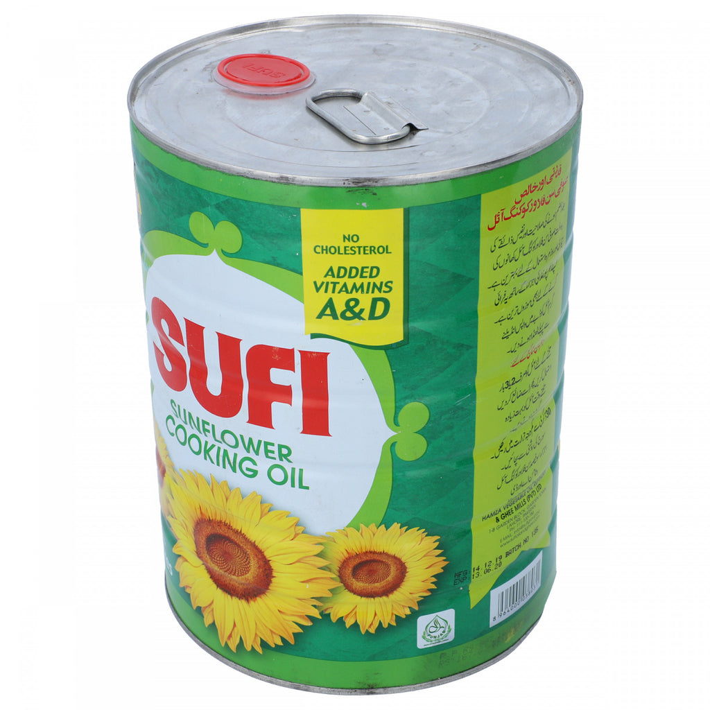 Sufi Sunflower Cooking Oil 5 Litres Tin – HKarim Buksh