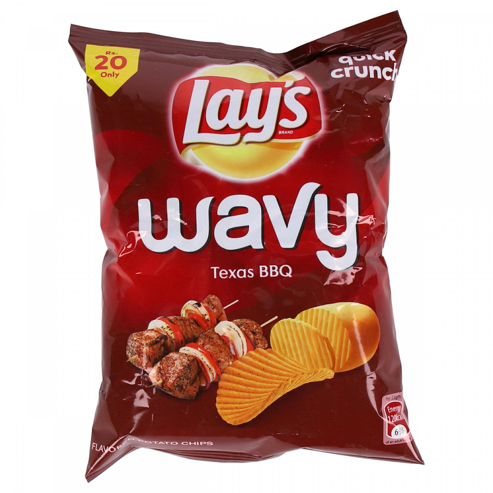 Lays Wavy Texas BBQ Flavored Potato Chips 20g – HKarim Buksh