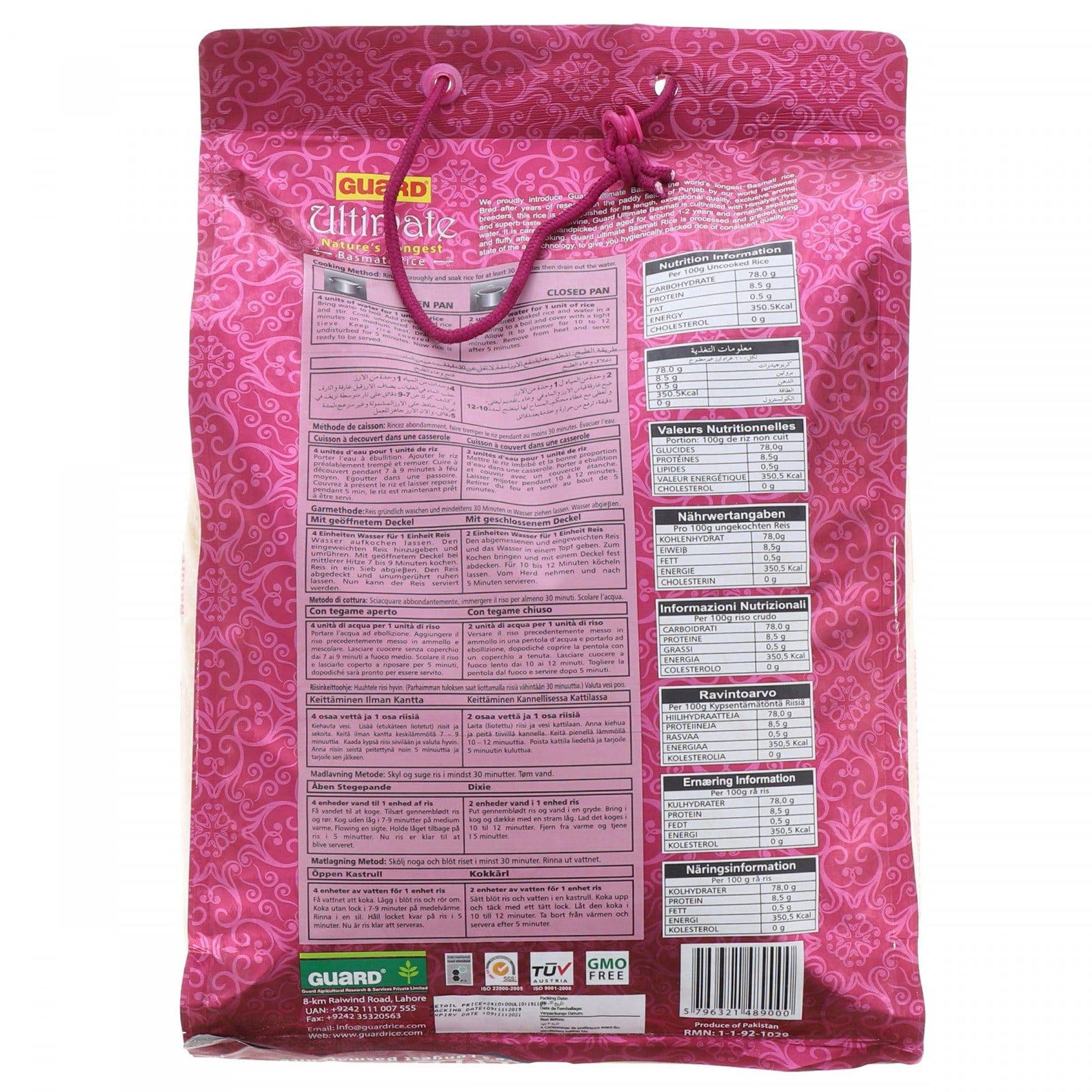 Guard Ultimate Nature's Longest Basmati Rice 10kg – HKarim Buksh