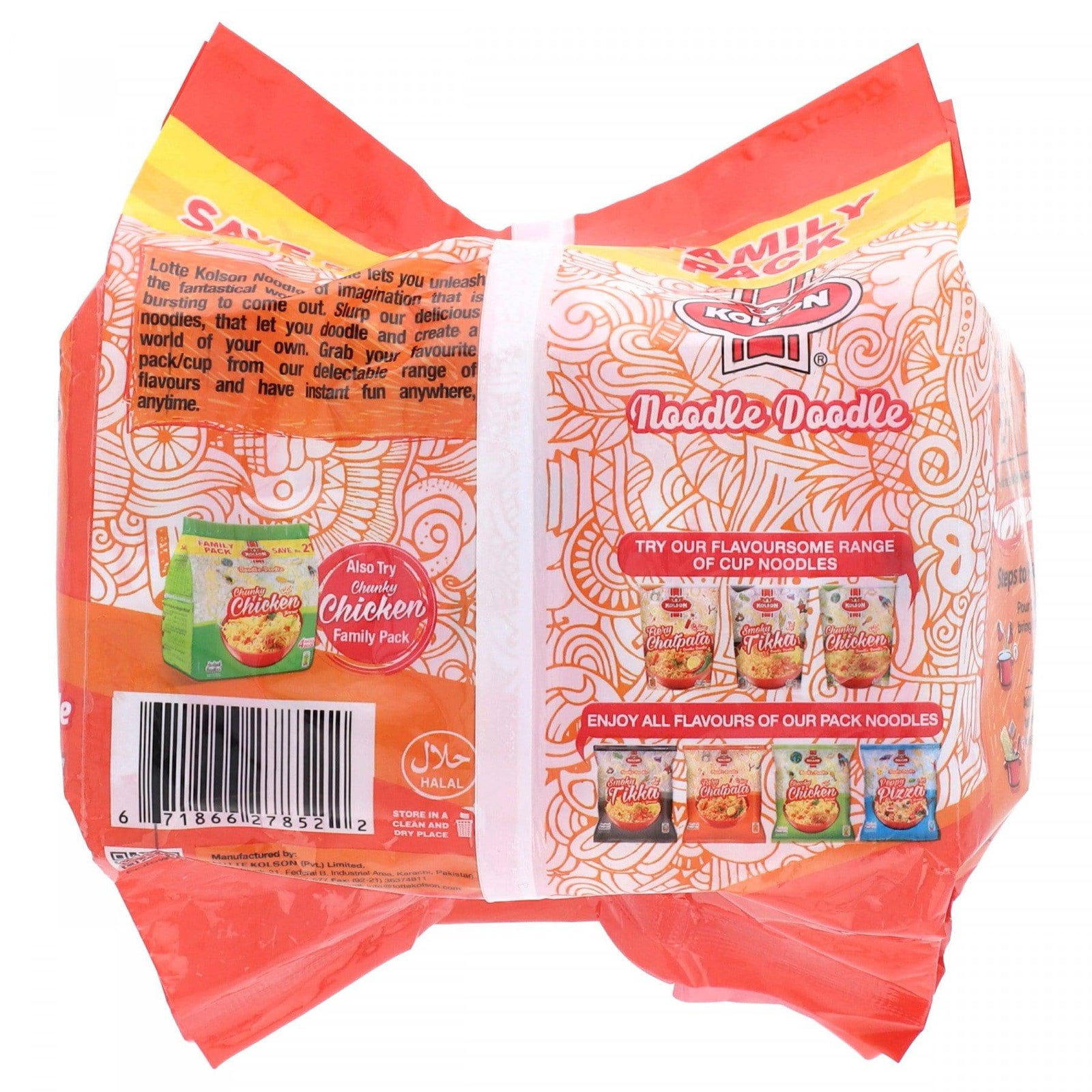 Kolson Noodle Doodle Instant Noodles Fiery Chat Pata 4 Packs – HKarim Buksh