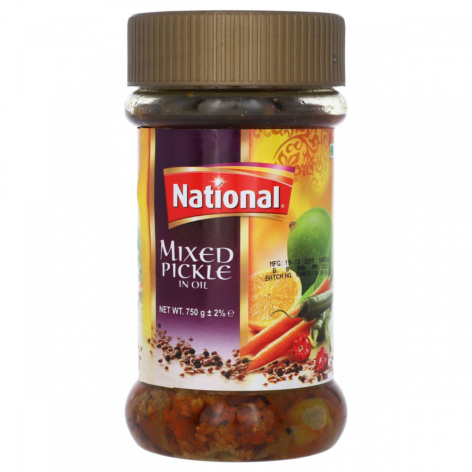 National Mixed Pickle in Oil 750g – HKarim Buksh
