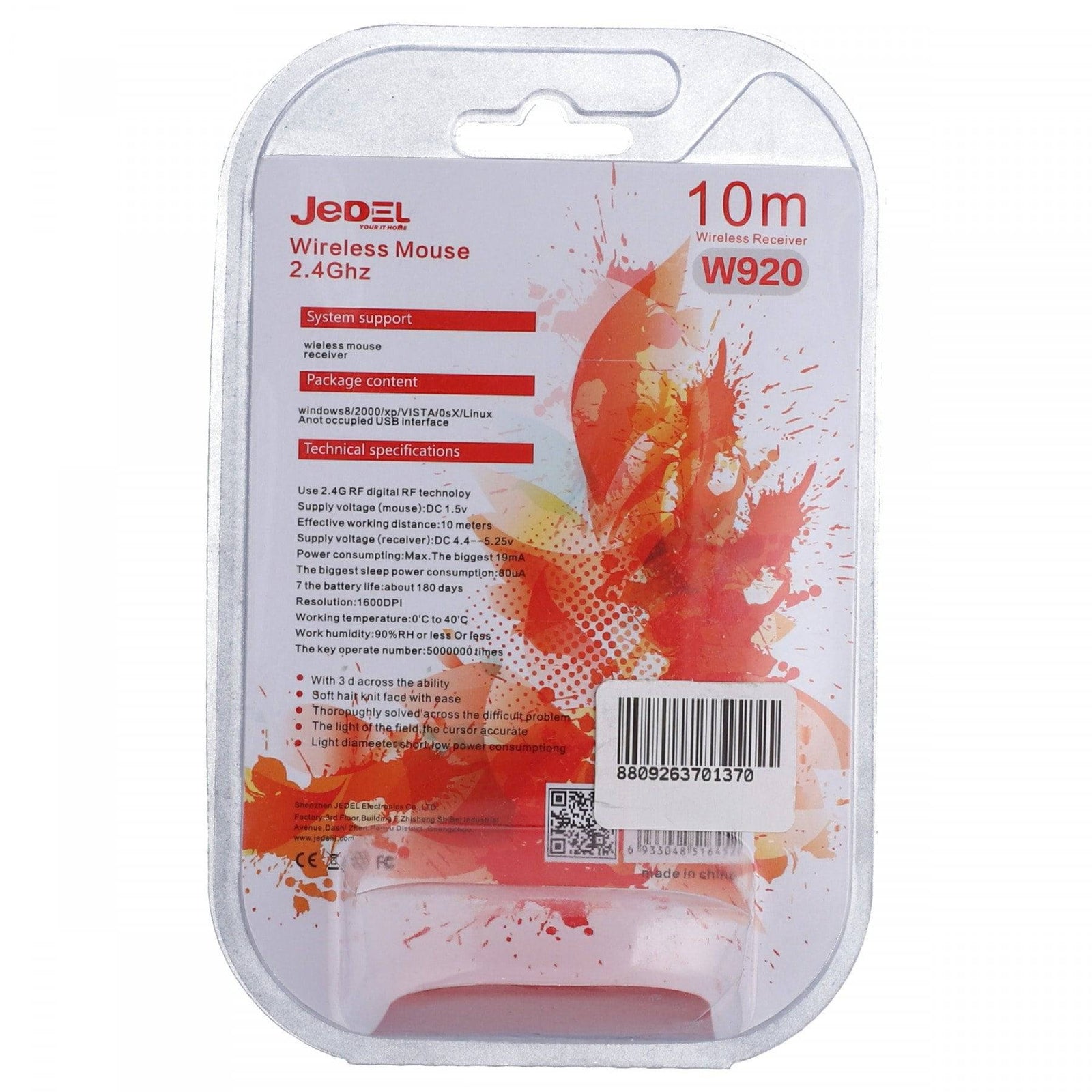 Jedel W920 2.4Ghz Wireless Mouse Black – HKarim Buksh